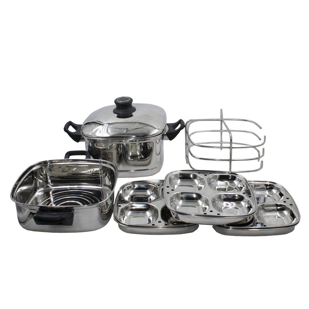 JVL Square Steamer Idly Pot – Steel House